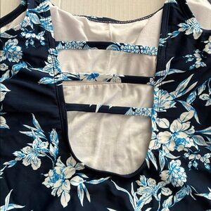 OP | Swim | Op Ocean Pacific Swimsuit One Piece Blue White Floral Sz S ...
